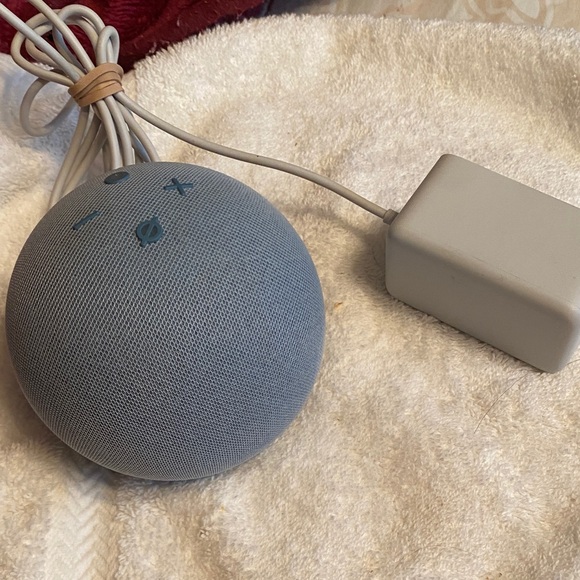 Design | Gray Blue Amazon Alexa Speaker With Power Adapter Used | Poshmark